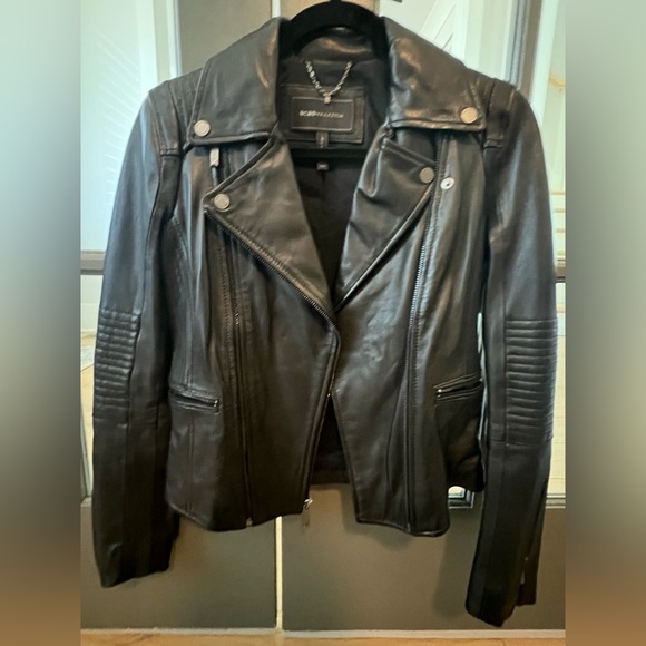 BCBGMaxAzria | Jackets & Coats | Bcbg Max Azria Leather Moto Jacket ...